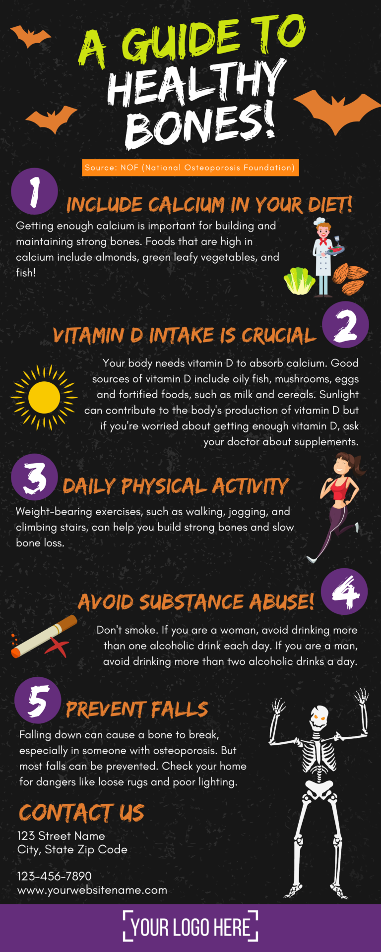 A Guide to Healthy Bones Infographic - New Patient Machine